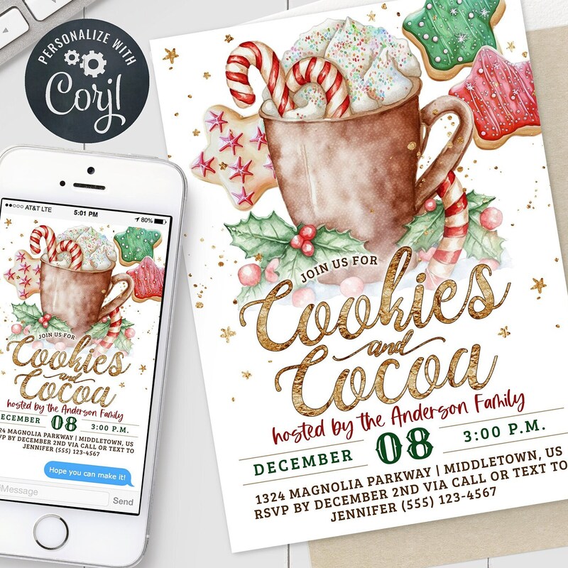 Hot Cocoa Party Invite - Etsy