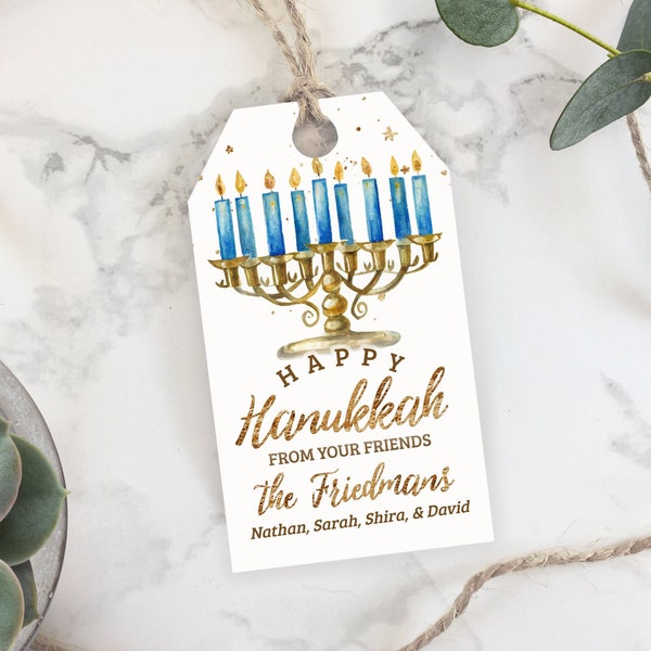 Hanukkah Label Template - Etsy