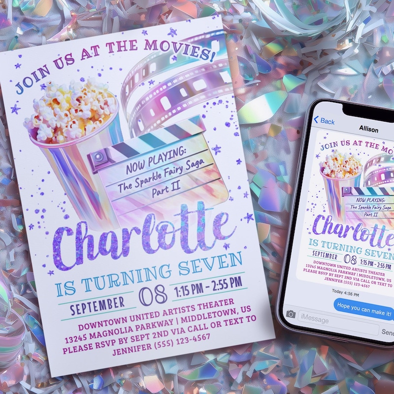 Invitations Digital Movies - Etsy