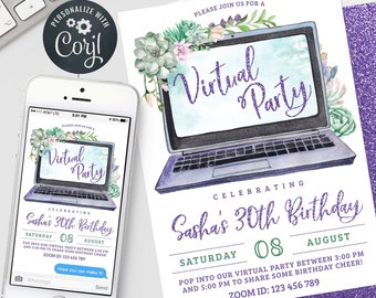 Virtual Zoom Invitation - Etsy