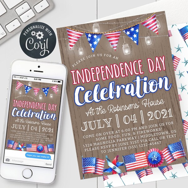 Independence Day Invitation - Etsy