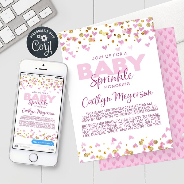 Sprinkle Invitation - Etsy