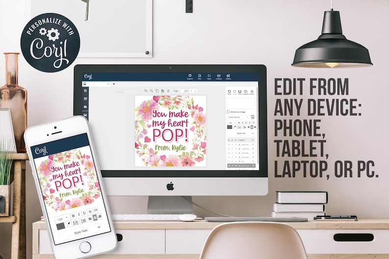 Valentine Popcorn Round Label Template, Compatible With 3" or Smaller ...