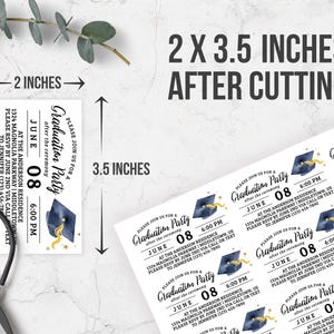 Graduation Party Insert Enclosure Card Template, 2x3.5" 28878 Business ...