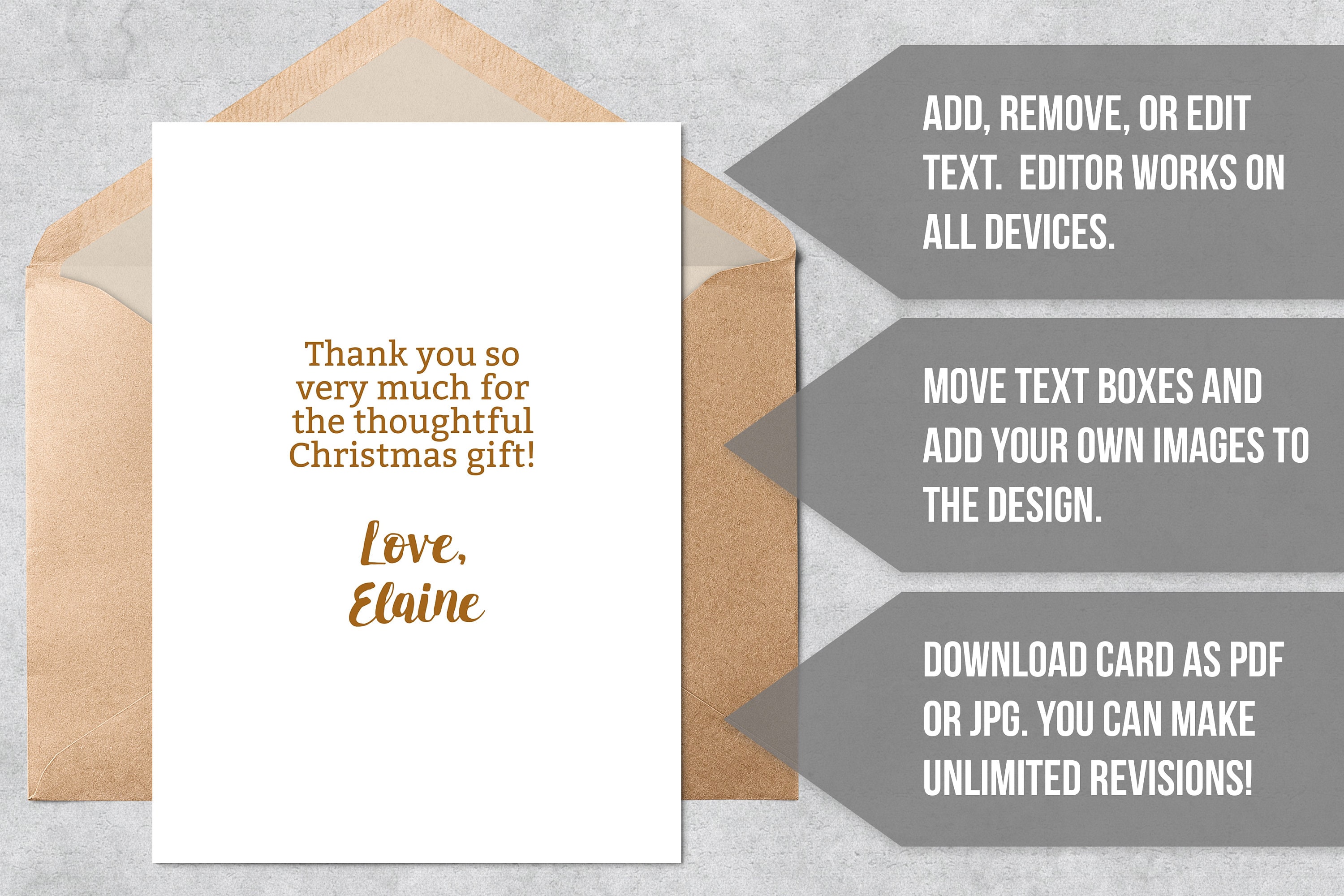 Printable Christmas Thank You Card Holiday Thank You Note - Etsy