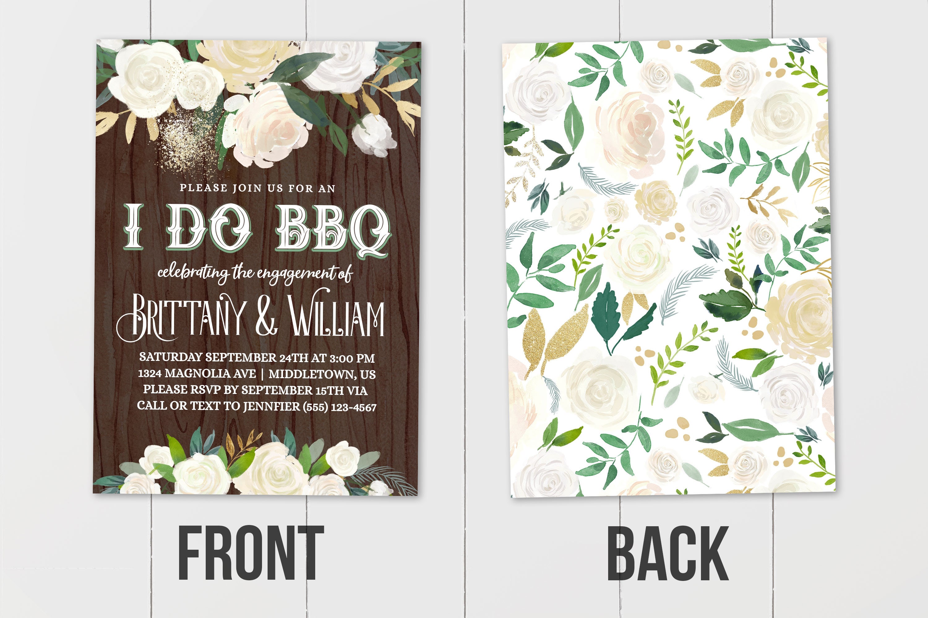 I Do BBQ Invitation, Engagement Party, Digital Invite, Editable ...