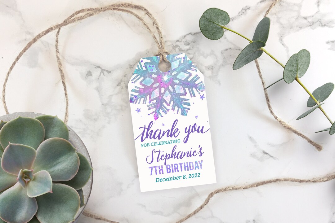 Snowflake Thank You Tag Avery 22802 Compatible Pastel Snow Winter ... Snowflake Thank You Tag Avery 22802 Compatible Pastel Snow Winter ...