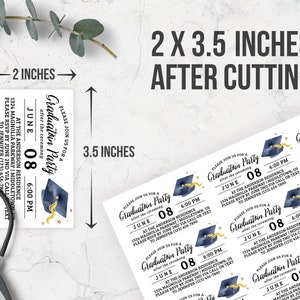 Graduation Party Insert Enclosure Card Avery 28878 Template 2 X 3.5 ...