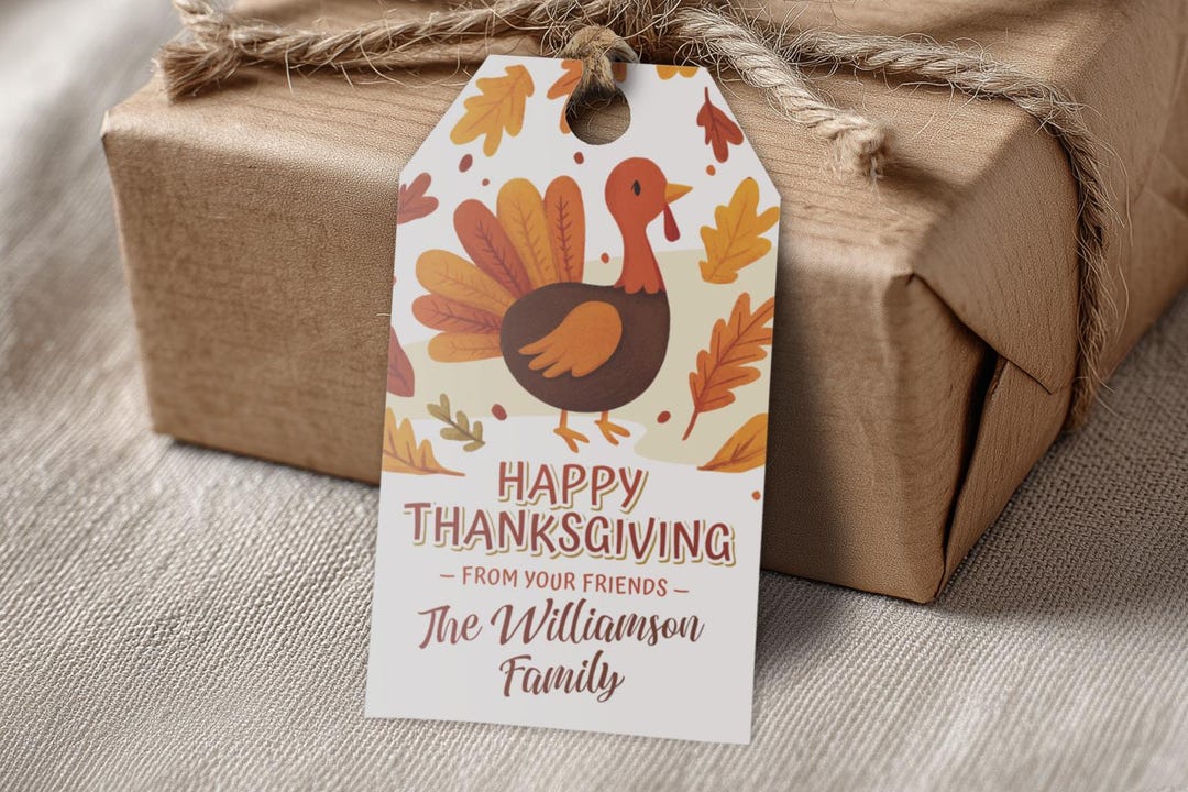 Printable Thanksgiving Tag, Turkey Favor Gift, 22802 Compatible ...