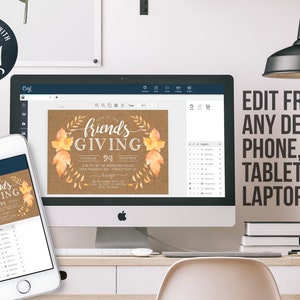 Friendsgiving Invitation - Friends Giving Party Thanksgiving Digital ...