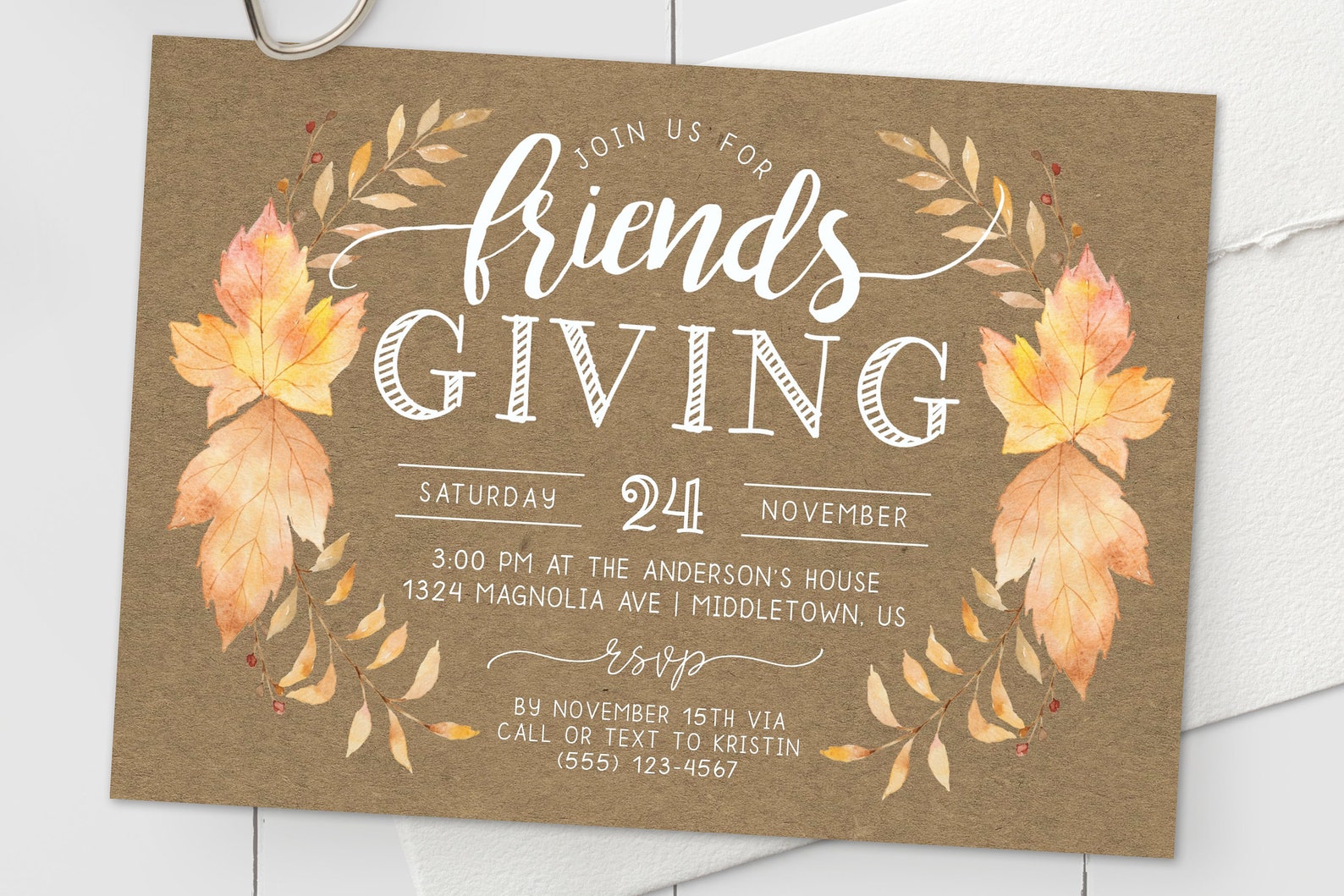 Friendsgiving Invitation Friends Giving Party Thanksgiving - Etsy