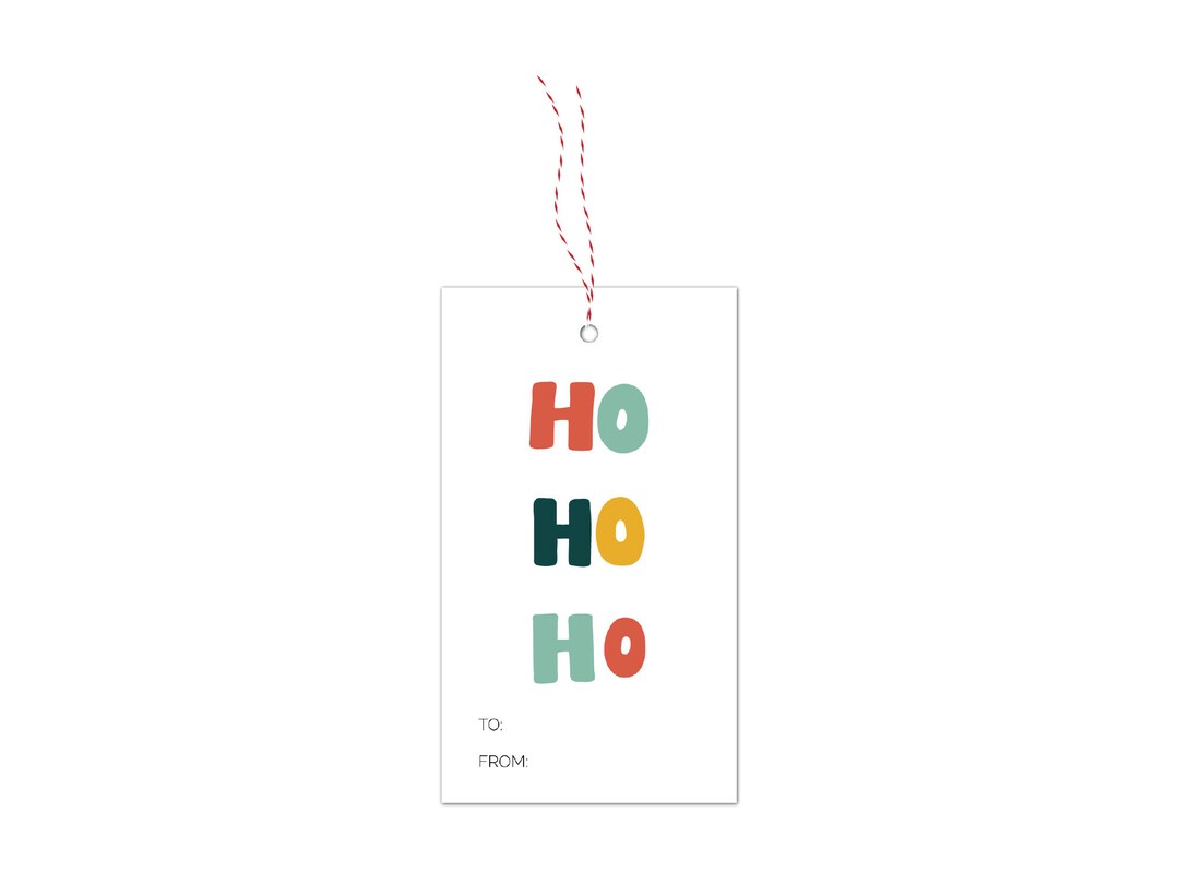 Christmas Gift Tags, Ho Ho Ho Gift Tags - Etsy