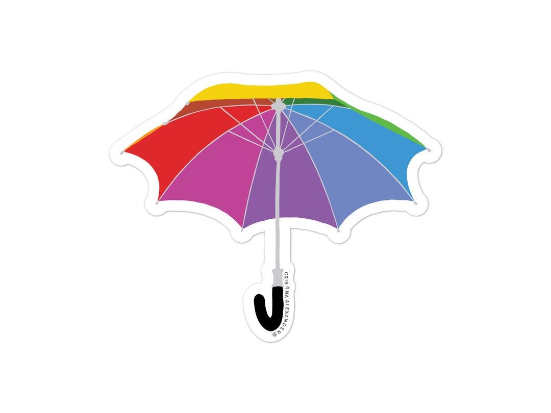 Umbrella Sticker, Die Cut Vinyl Sticker, Water-resistant Sticker ...