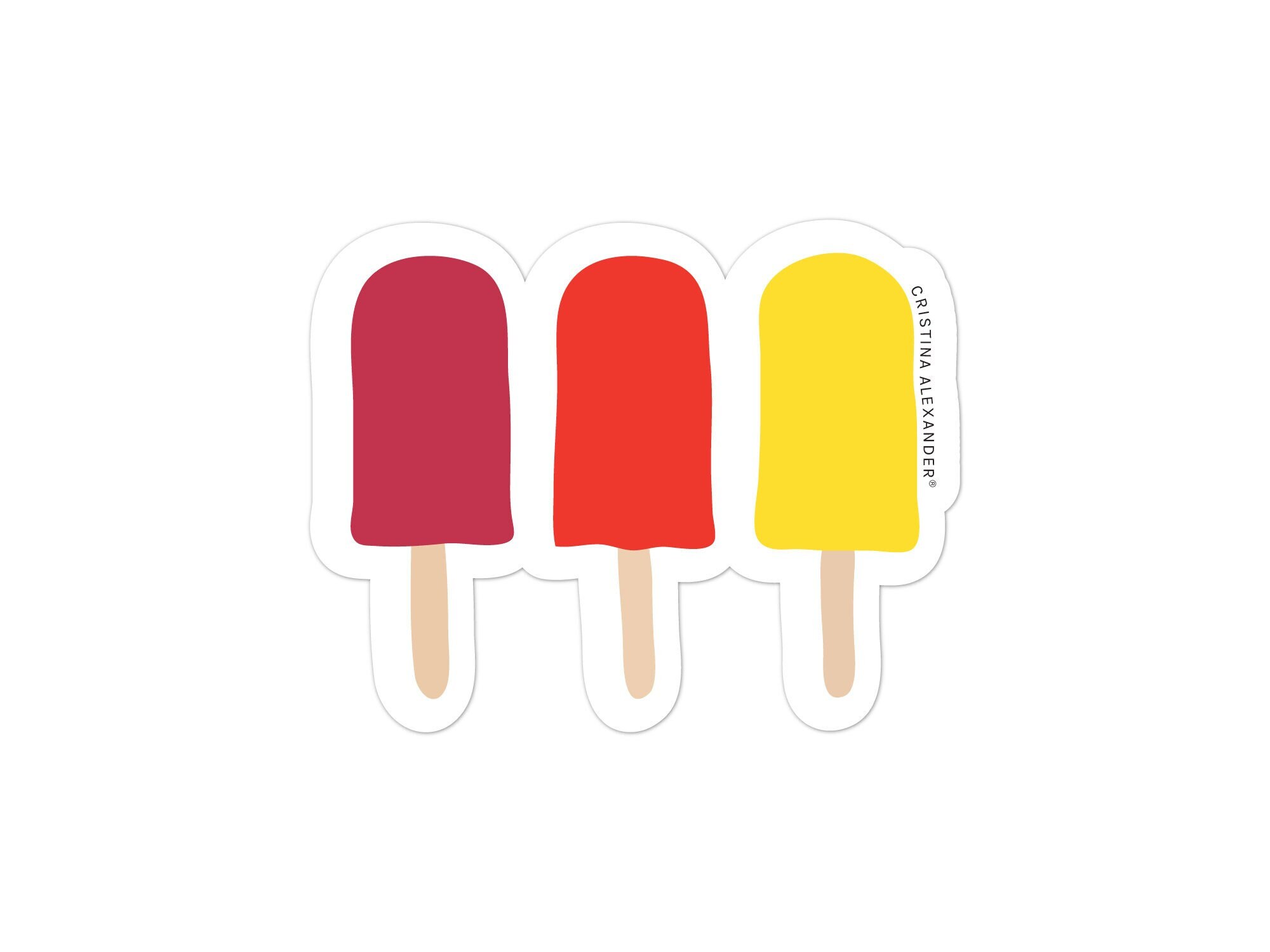 Popsicles Sticker, Die Cut Vinyl Sticker, Water-resistant Sticker ...