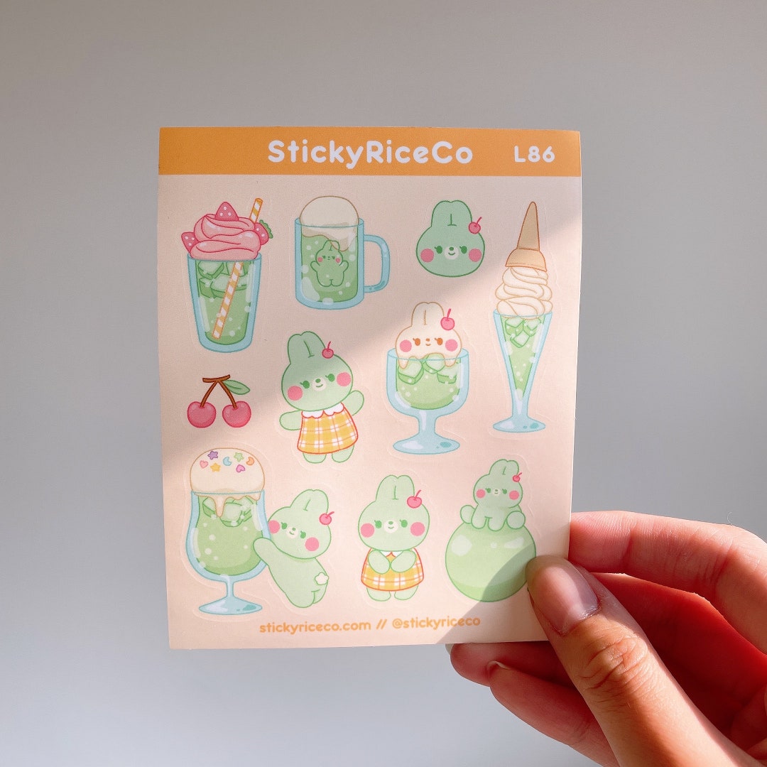 Melona the Bunny Premium Luxe Matte Vinyl Stickers Deco - Etsy