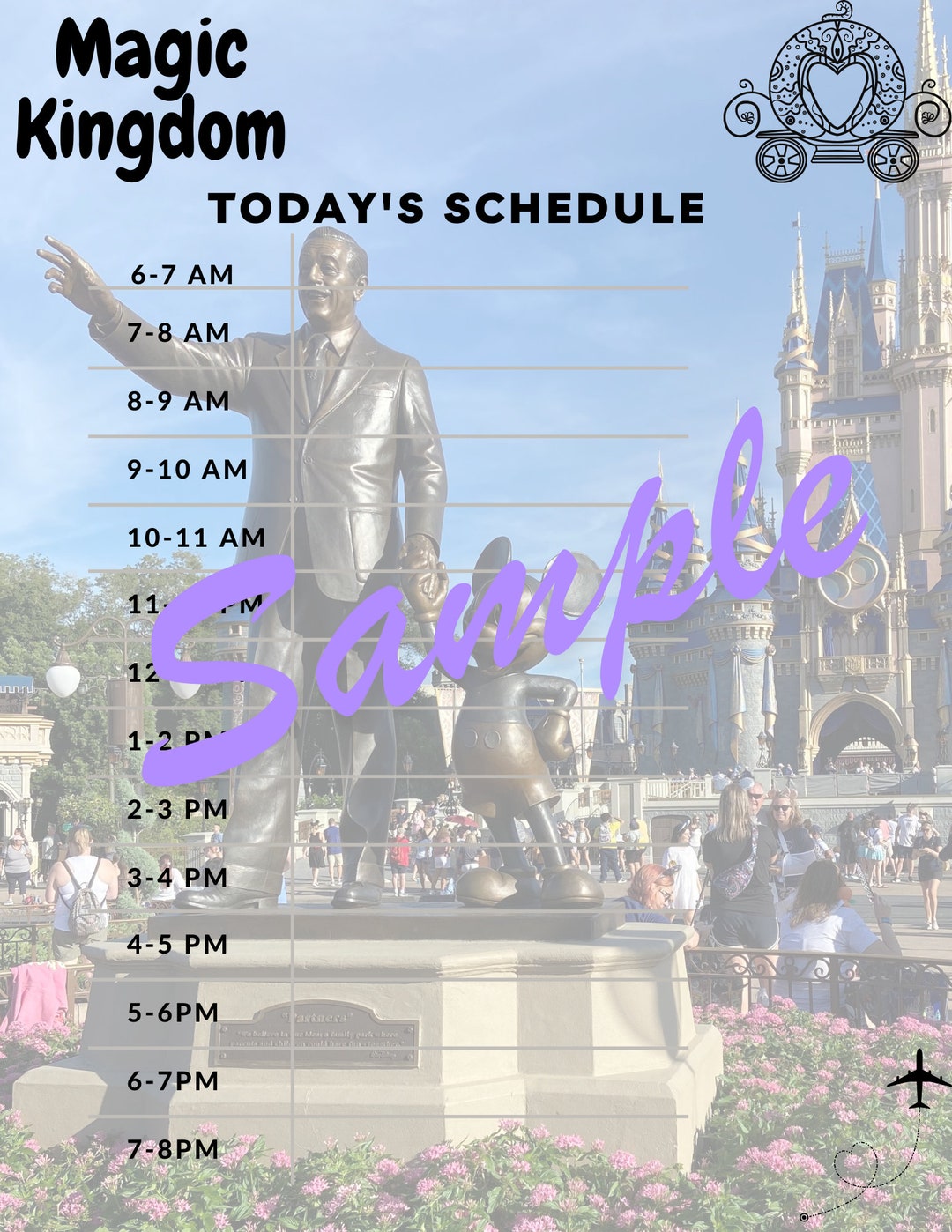 Printable Disneyworld Daily Schedule - Etsy