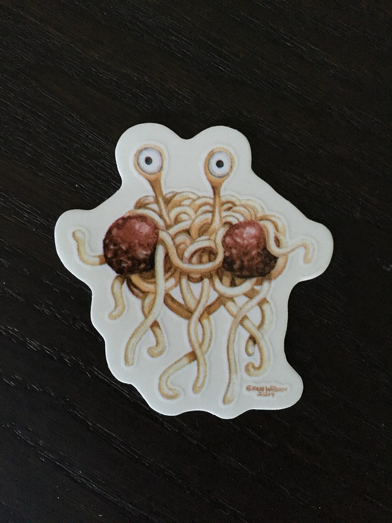 Flying Spaghetti Monster Sticker 5 Pack - Etsy