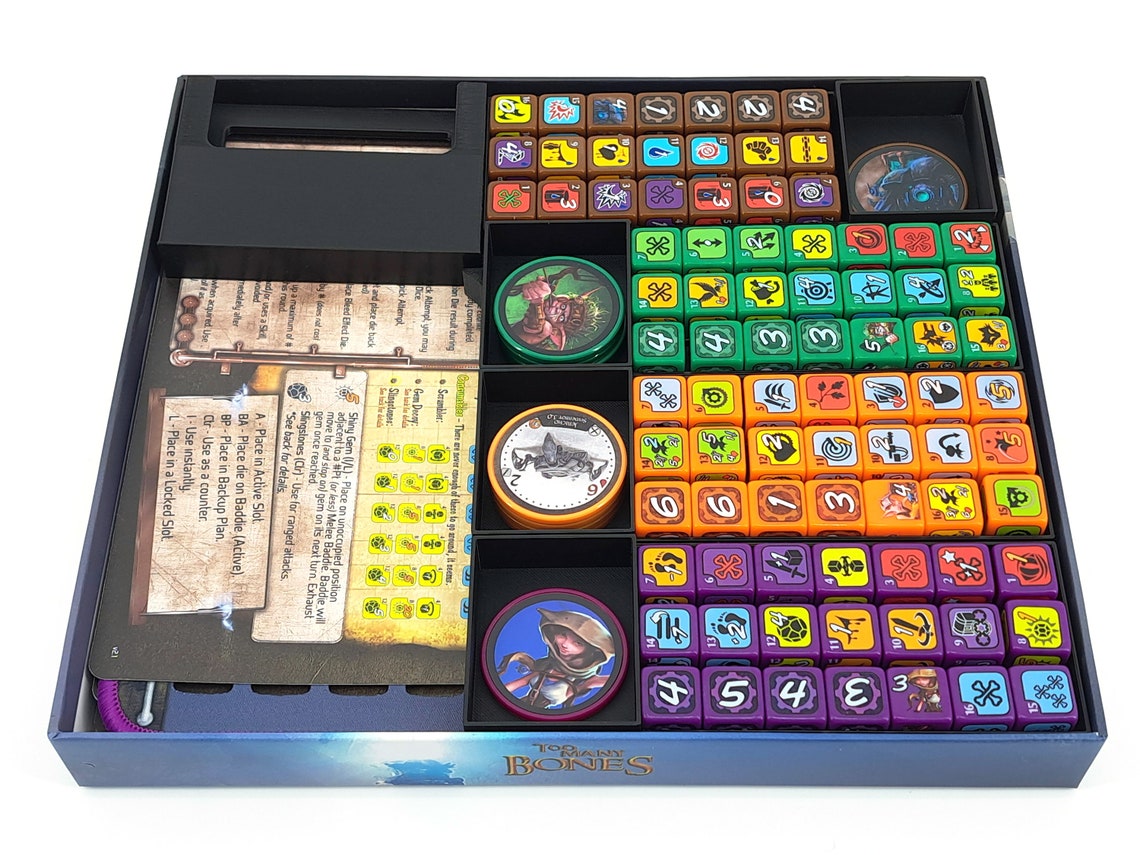 Too Many Bones - Gearlocs - Board Game Insert - Etsy
