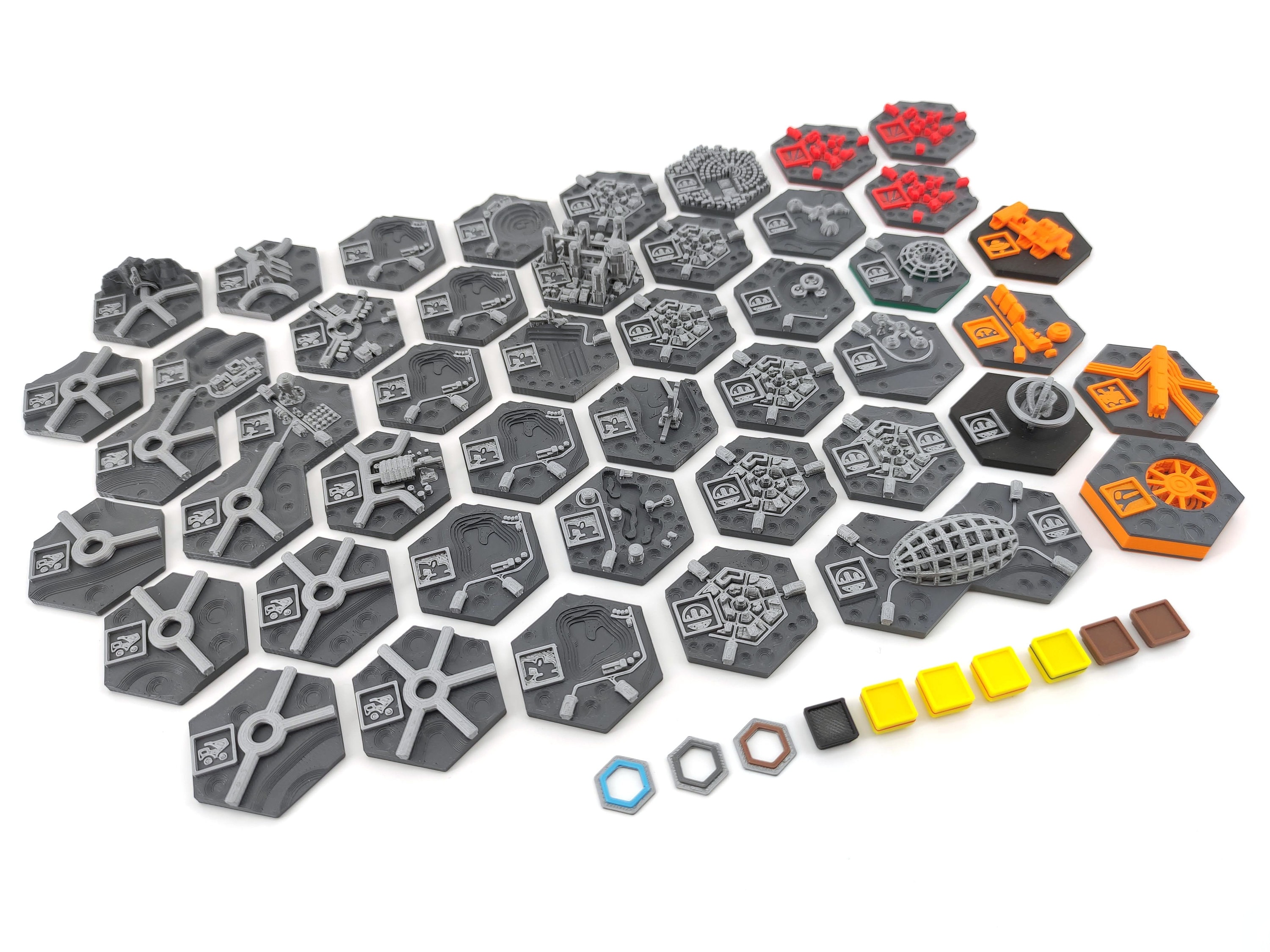 Terraforming Mars - the Moon Tiles Pack - 44 Tiles - Etsy