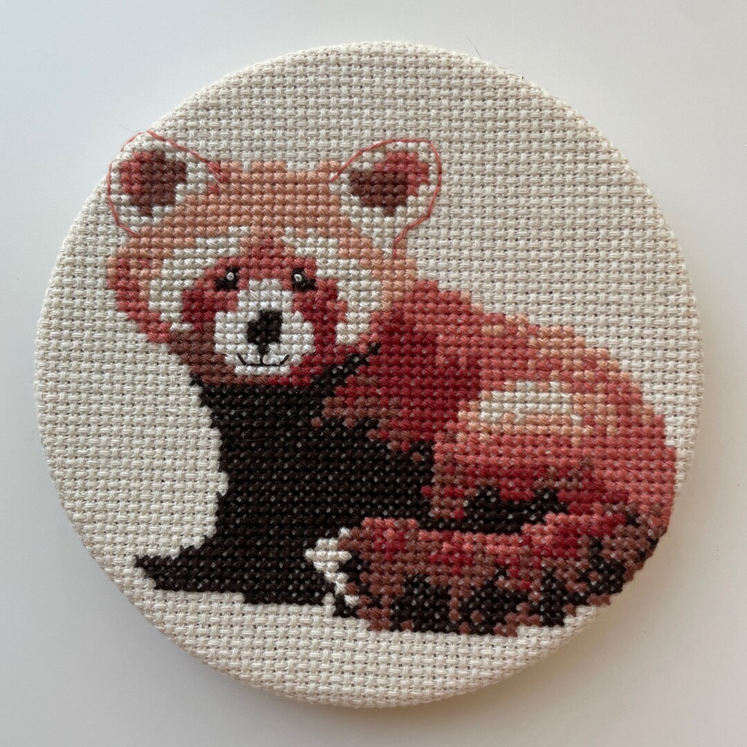 George the Red Panda, Cross Stitch Pattern PDF, Xstitch, Easy, Beginner ...