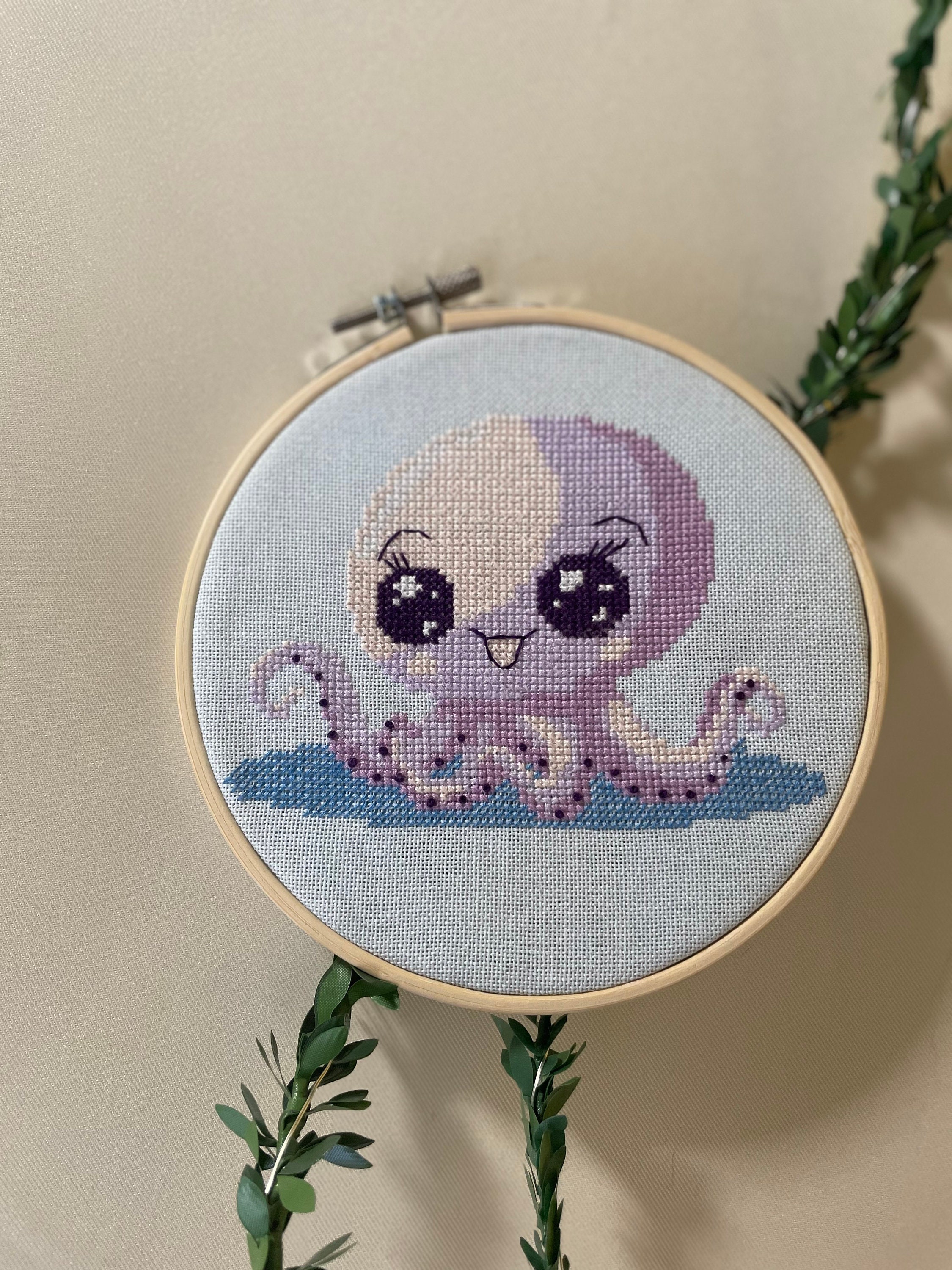Maria the Smiling Octopus, Cross Stitch Pattern PDF, Xstitch, Beginner ...