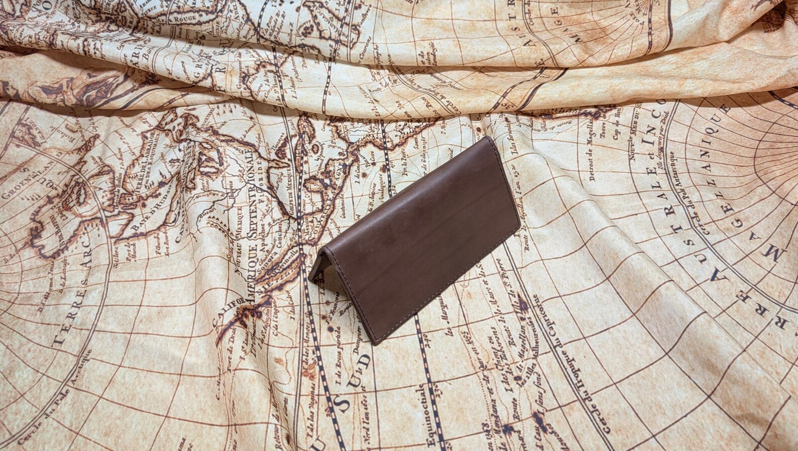 Handmade Brown Leather Standard Checkbook Cover – Rustic Vegtan Cowhide ...