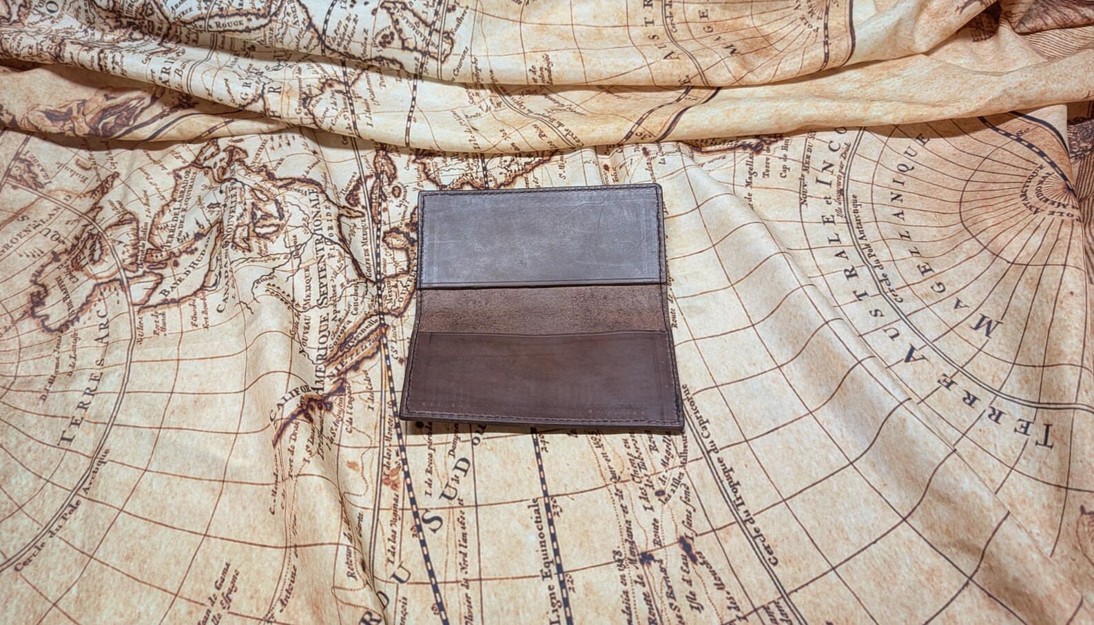 Handmade Brown Leather Standard Checkbook Cover – Rustic Vegtan Cowhide ...