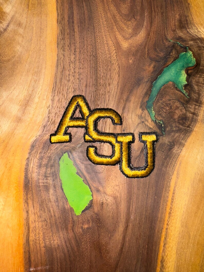 Vintage Black & Gold Arizona State University "asu" Letter Embroidered ...