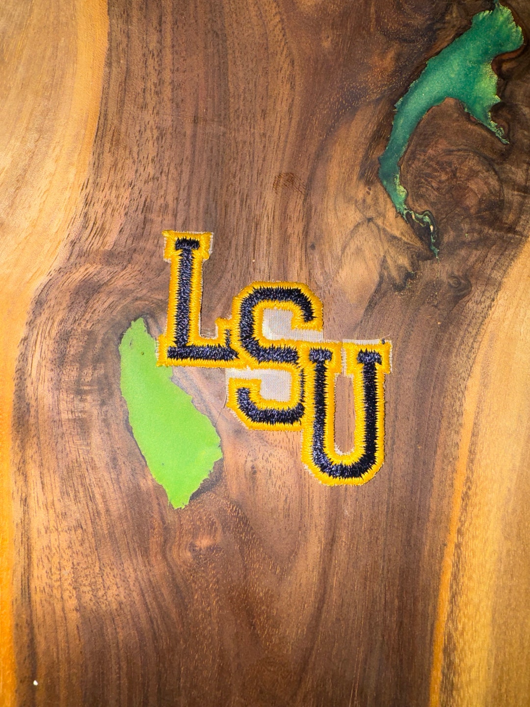 Vintage LSU Letter Embroidered Patch Retro Louisiana State University ...