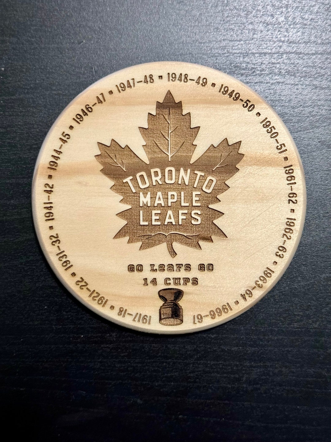 Toronto Maple Leafs Original Six Stanley Cup Champion History Engraved ...