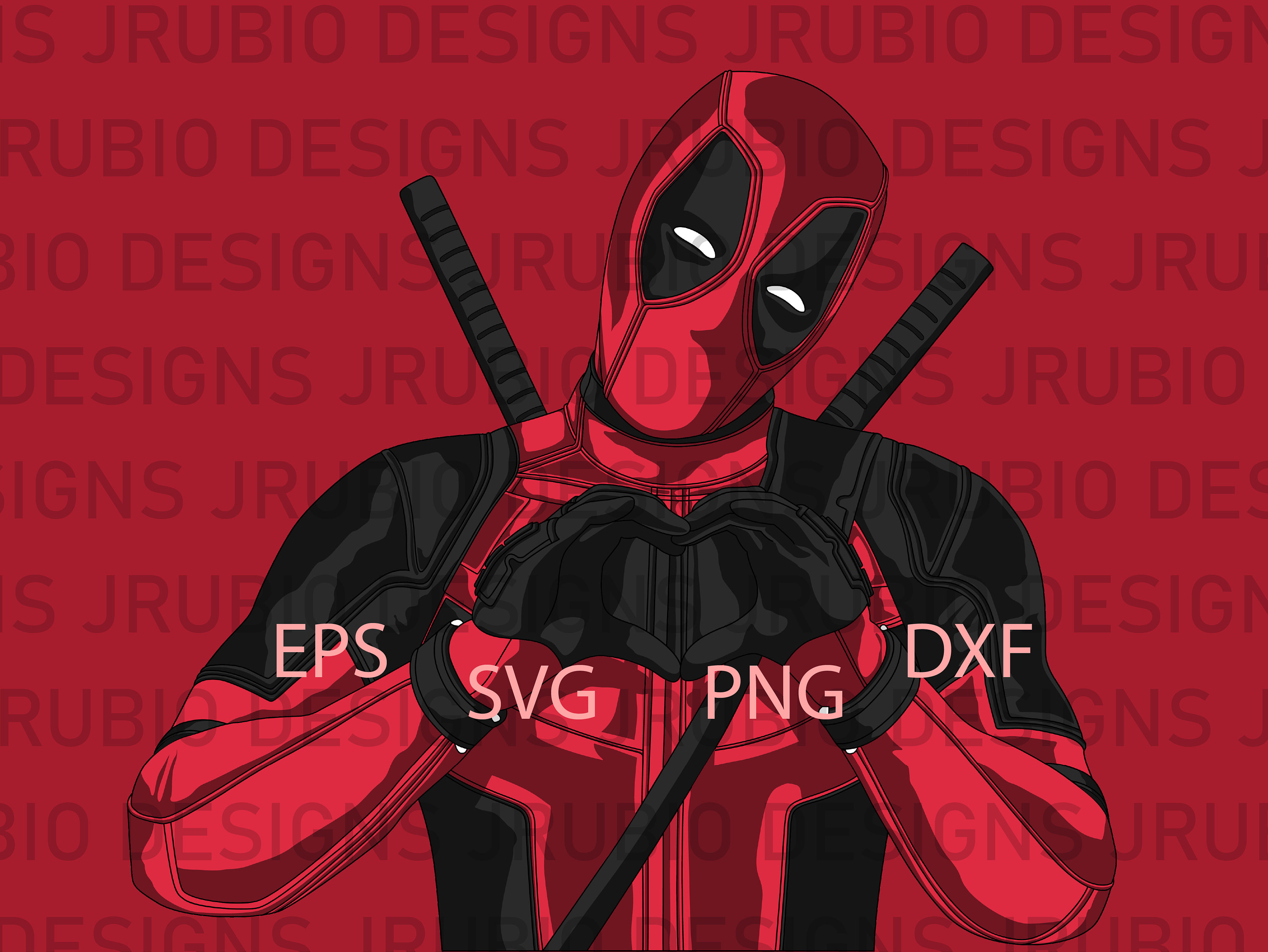 Deadpool Eps Svg Png & Dxf - Etsy
