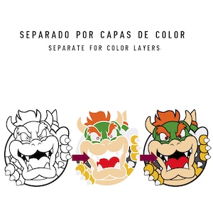 Super Mario Characters Face Pack Svg, Eps, Png and Pdf - Etsy
