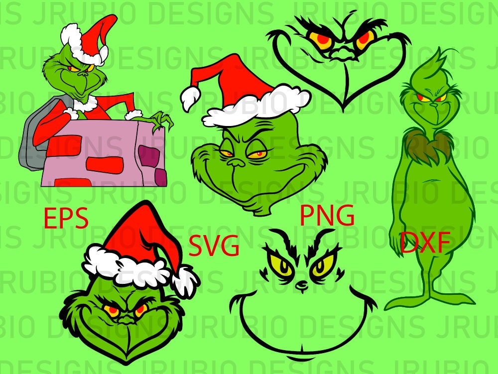 The Grinch 6 Pack Eps Svg Png & Dxf - Etsy