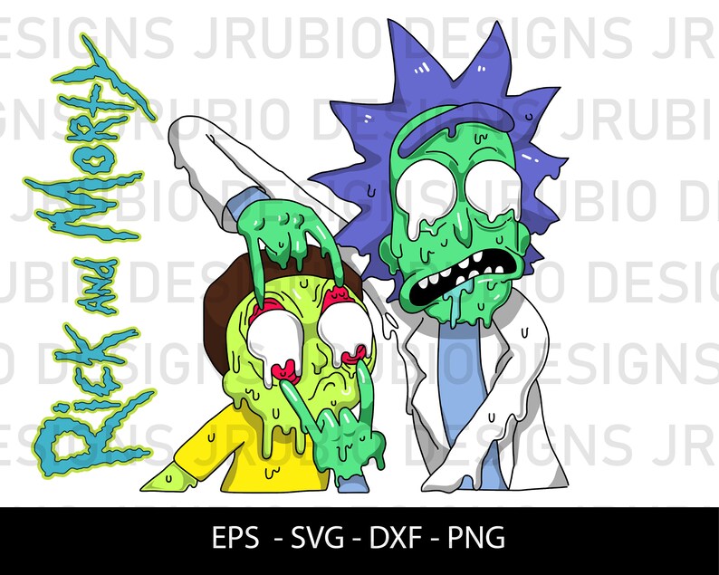 Rick and Morty Melted - Etsy