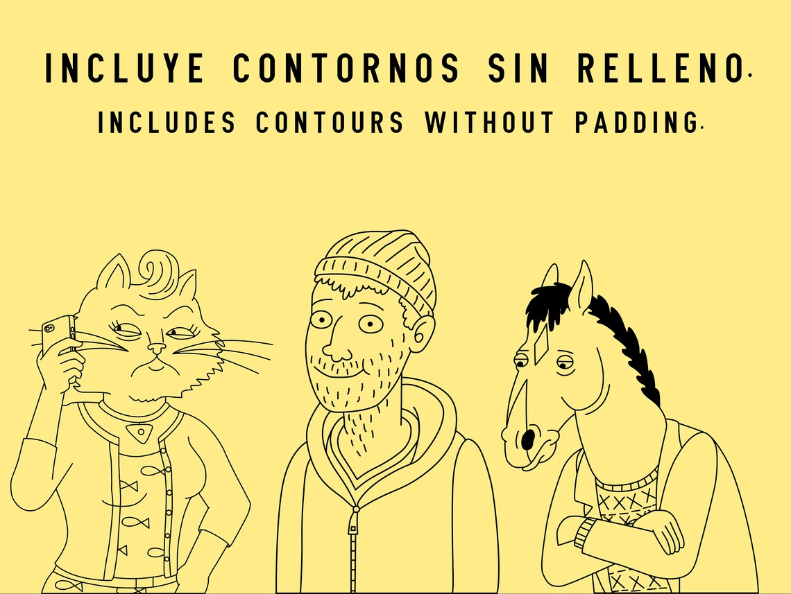 Bojack Horseman 16 Pack Eps Svg Png & Dxf - Etsy