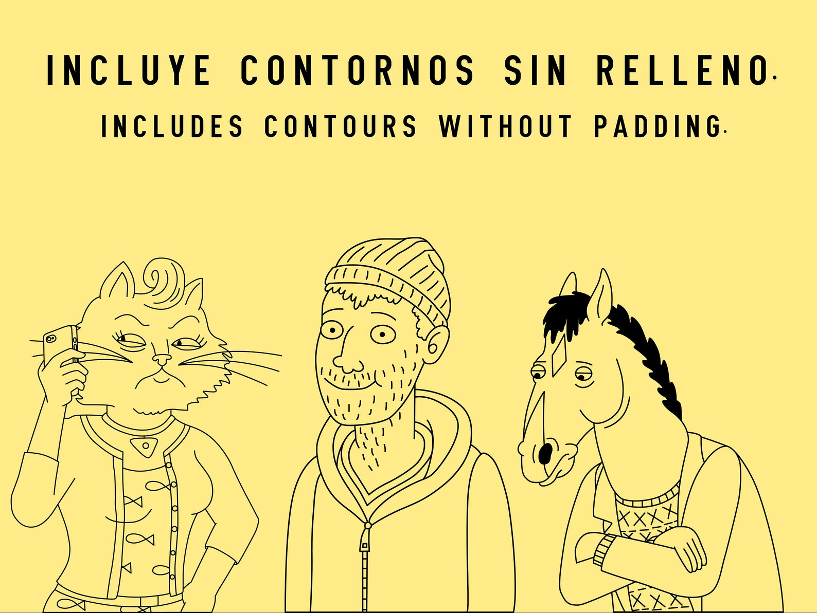 Bojack Horseman 16 Pack Eps Svg Png & Dxf - Etsy
