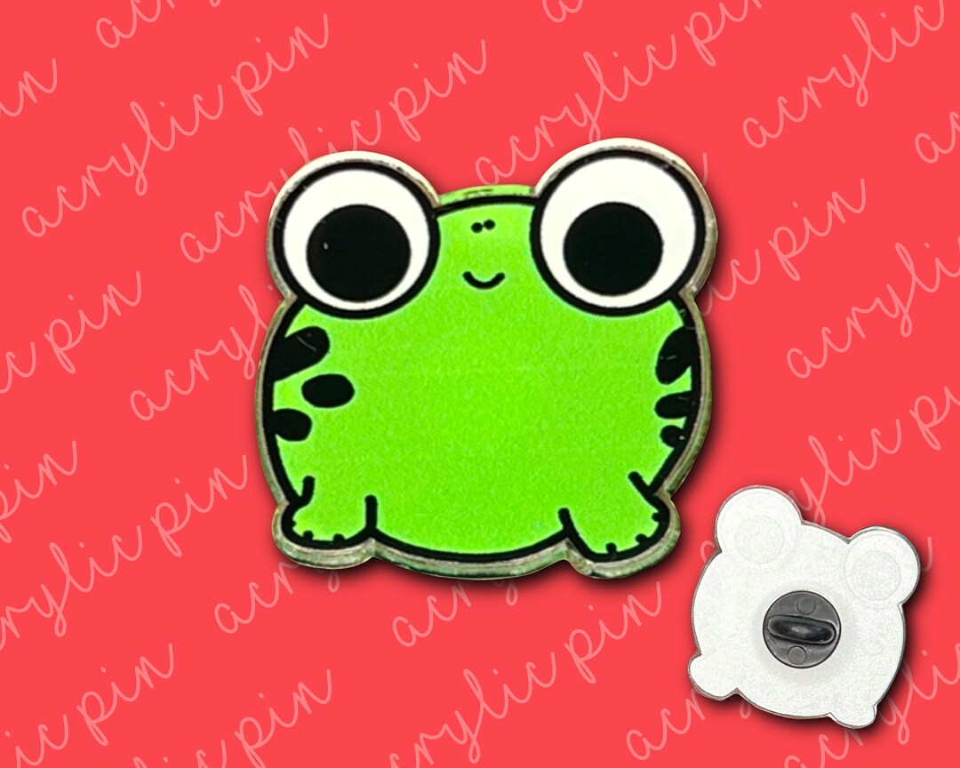 Cute Frog Acrylic Pin - Enamel Pin Collector Gift - Etsy