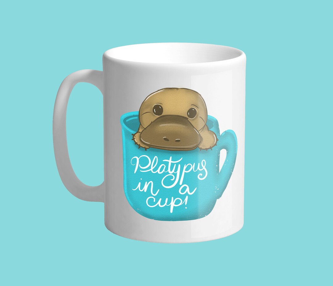 Platypus in A Cup. Cute Platypus Mug. Exotic Baby Animals. Coffee Mug ...