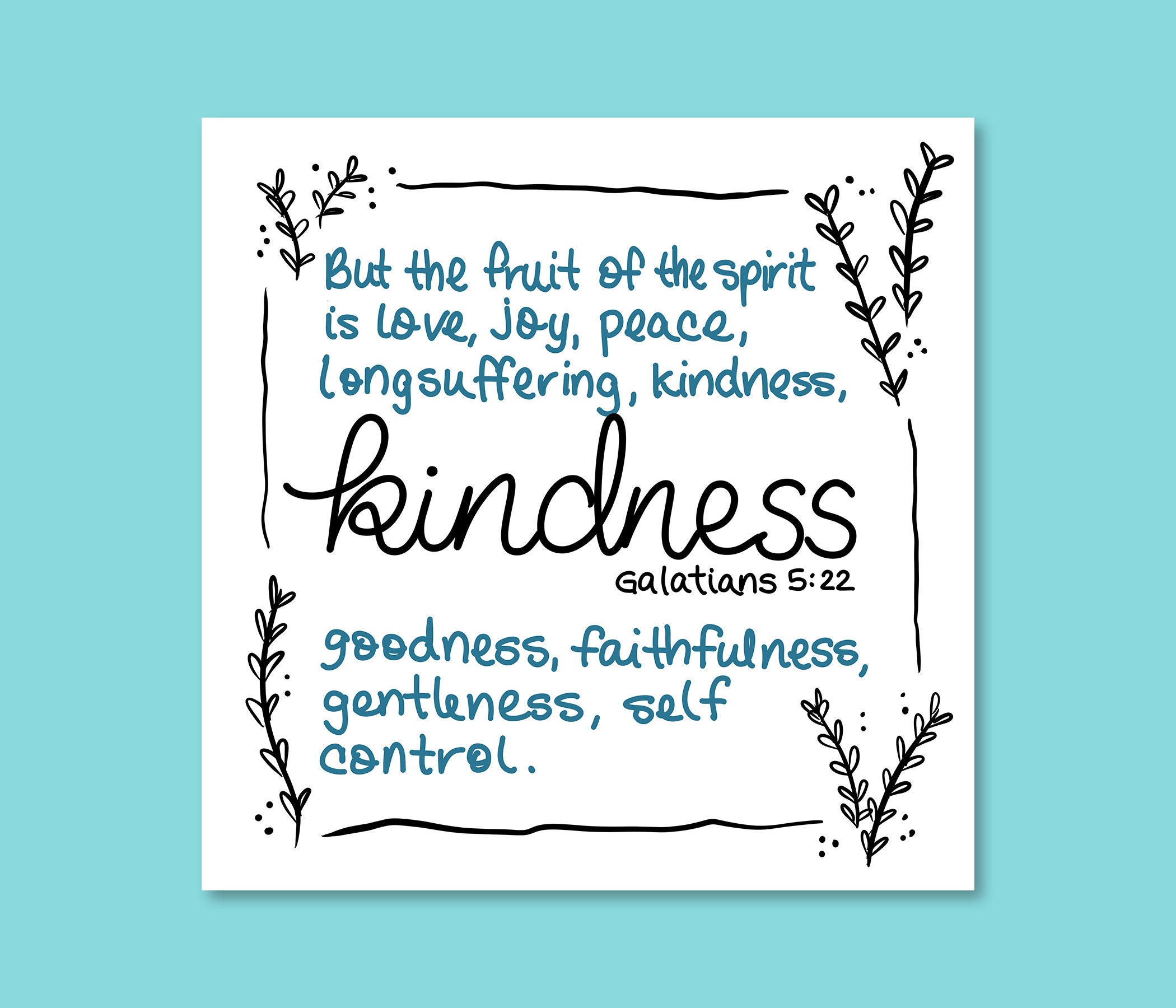 Kindness Sticker, Bible Verse Inspired, Faith Based, Planner Sticker ...