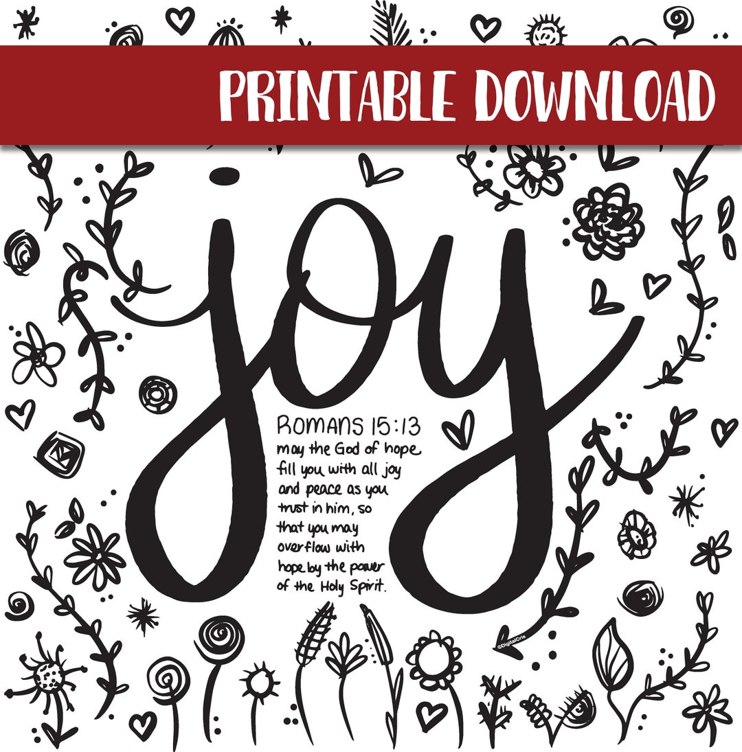 Joy Printable, Bible Verse Inspired, Faith Based, Planner Sticker ...