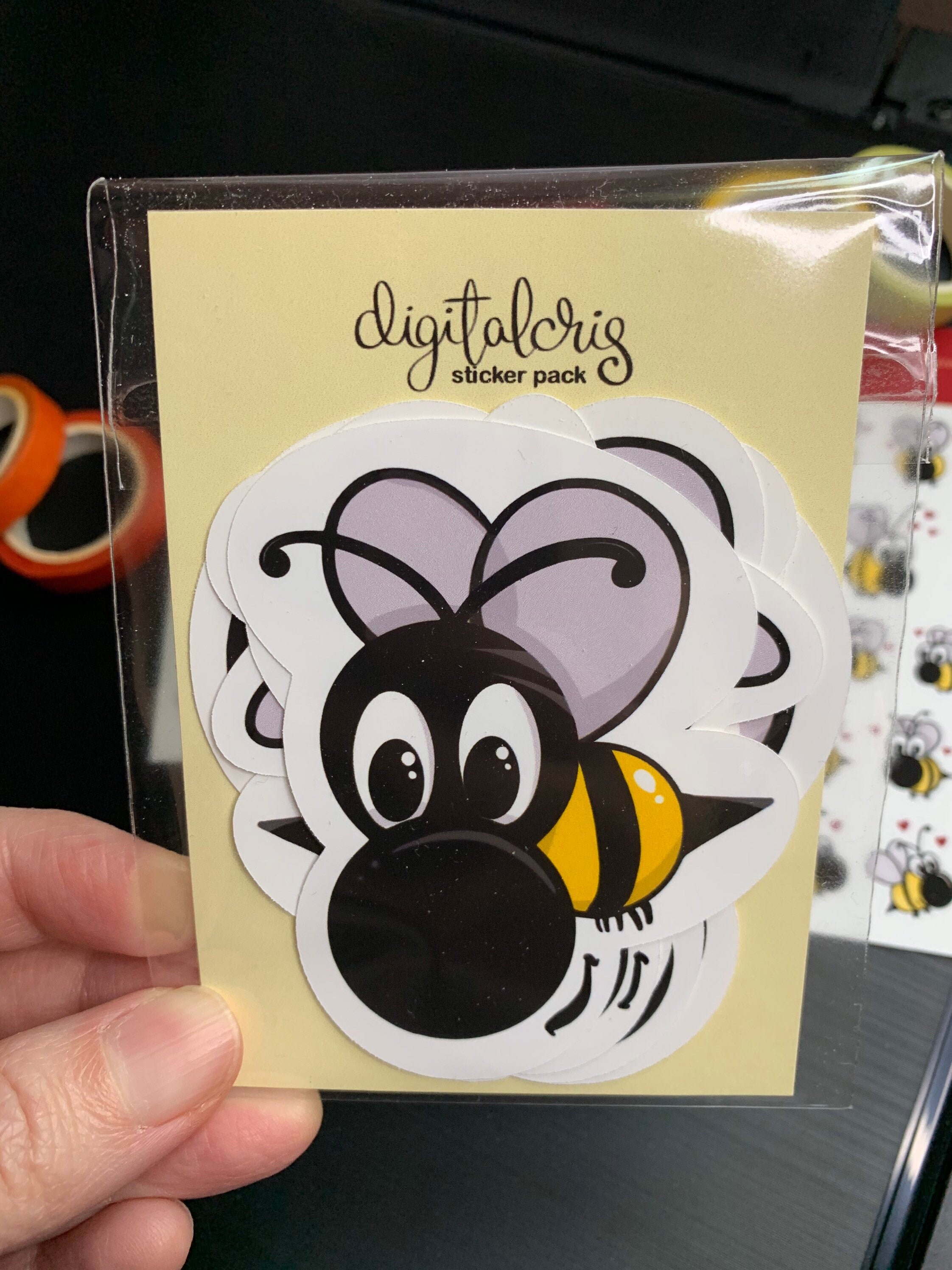 Bubbee Bee Sticker Pack. Cute Bumble Bee. Gift for Sticker - Etsy