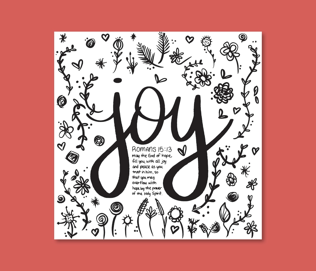Joy Sticker, Bible Verse Inspired, Faith Based, Planner Sticker ...
