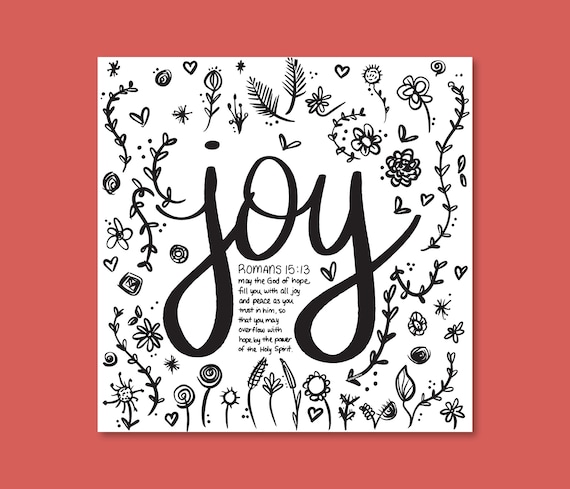 Joy Sticker Bible Verse Inspired Faith Based Planner | Etsy