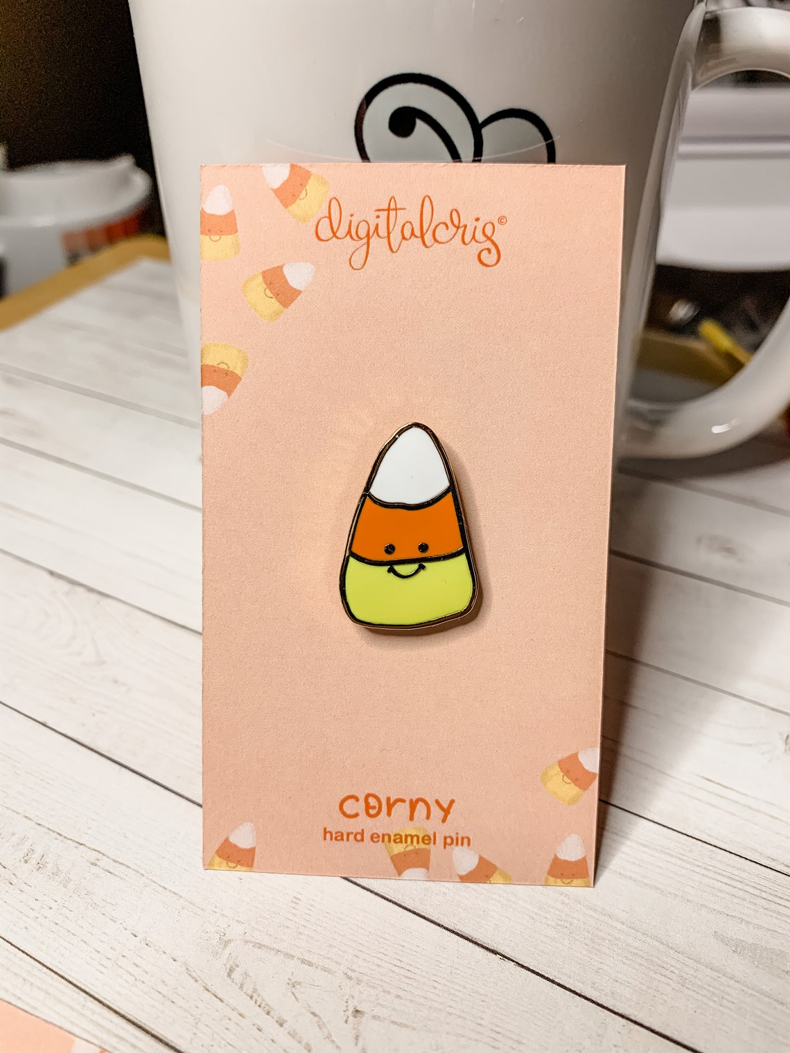 Corny the Candy Corn Enamel Pin. Hard Enamel Pin. October | Etsy