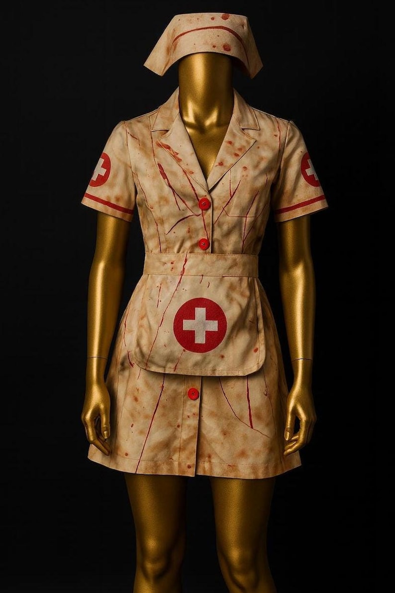 Bloody Zombie Nurse Costume: Distressed Halloween Outfit (NO MASK) - Etsy
