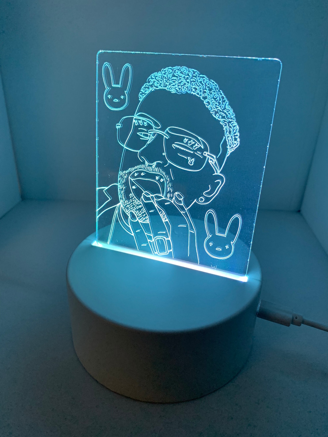 Bad Bunny Night Light/bad Bunny Birthday Gift/bad Bunny - Etsy
