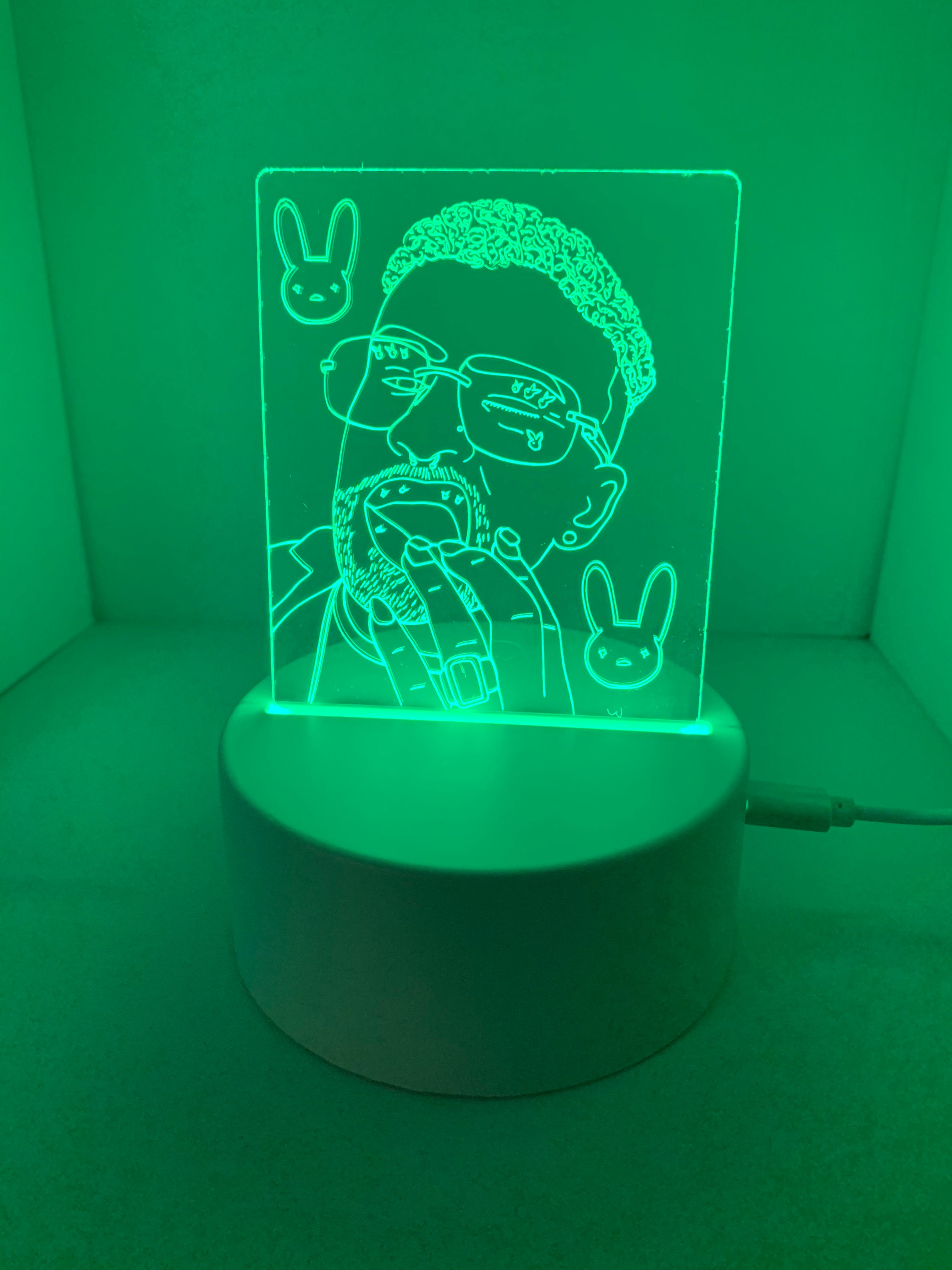 Bad Bunny Night Light/bad Bunny Birthday Gift/bad Bunny - Etsy