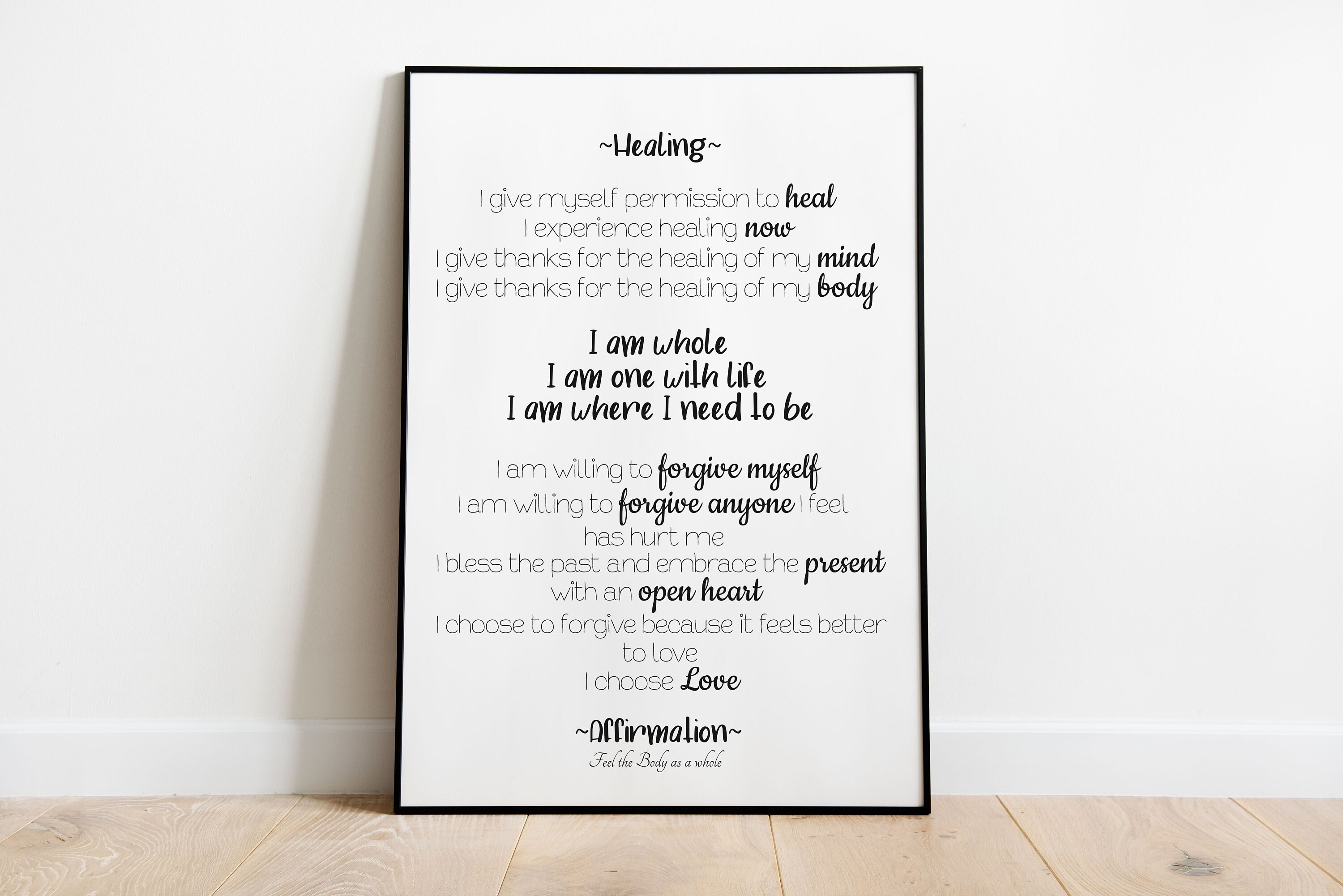 Healing Affirmation Printable Wall Art digital Download inspirational ...