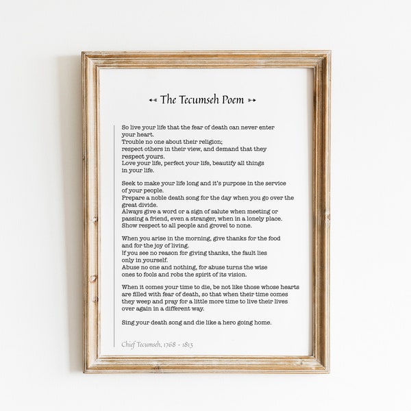 Tecumseh Etsy
