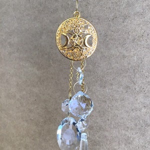 Triple Goddess Moon,tree of Life Crystal Window Sun Catcher. - Etsy